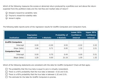 7 Calculating A Beta Coefficient For A Portfolio Aa
