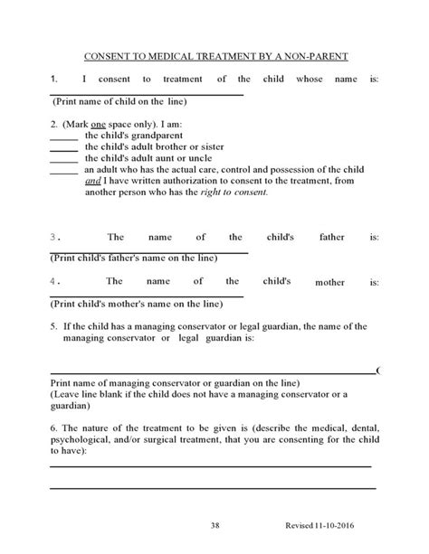 43 Printable Medical Consent Forms For Minor Free