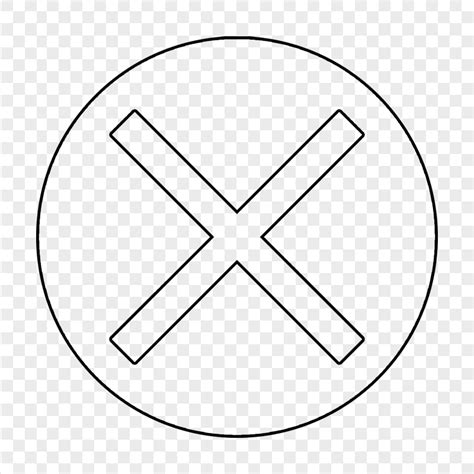 Ps Controller Cross X Black Outline Button Icon Citypng