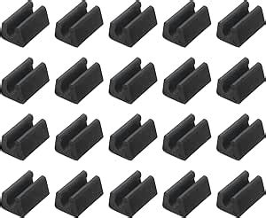 Uxcell 20 Pcs Chair Foot U Shaped Floor Glides 25mm Plastic Chair Leg