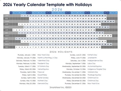 Annual Calendar Template Word