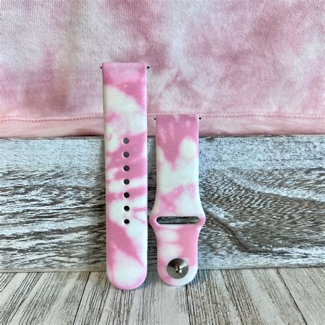 Pink Tie Dye Print Samsung Galaxy Watch Band — Silicone Fancy Bands