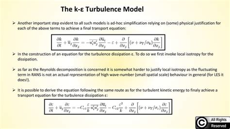Turbulence Modeling The K ε Turbulence Model Pdf Free Download