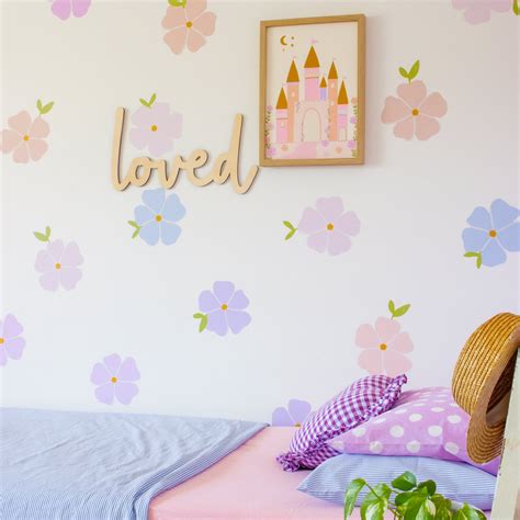Princess Meadow Florals Wall Decals Blond Noir
