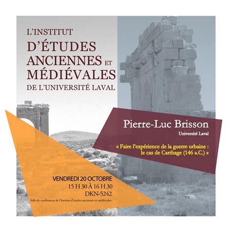 Rappel Conférence Pierre Luc Brisson 20 Octobre