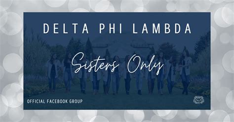 Delta Phi Lambda ΔΦΛ Sisters Only Facebook