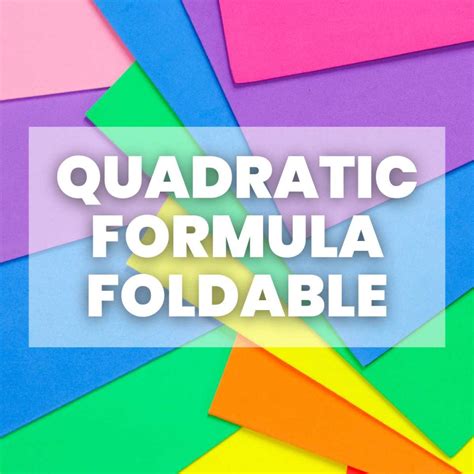12 Free And Fun Quadratic Formula Activities