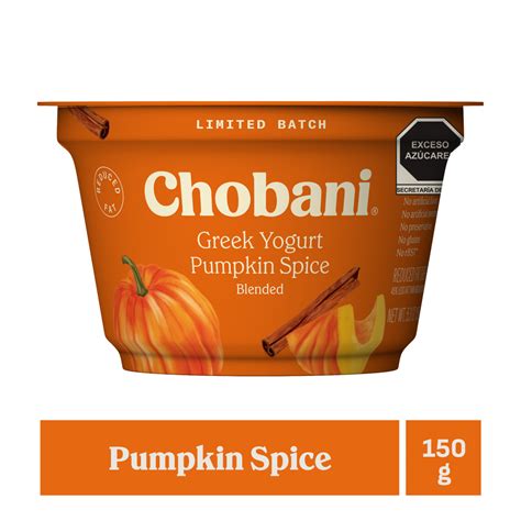 Yogurt Griego Chobani Pumpkin Spice Sabor Calabaza 150 G Rappi