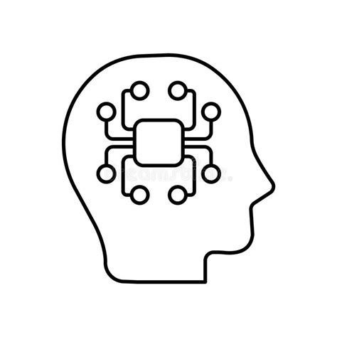 Artificial Brain Outline Vector Icon That Can Easily Edit Or Modify
