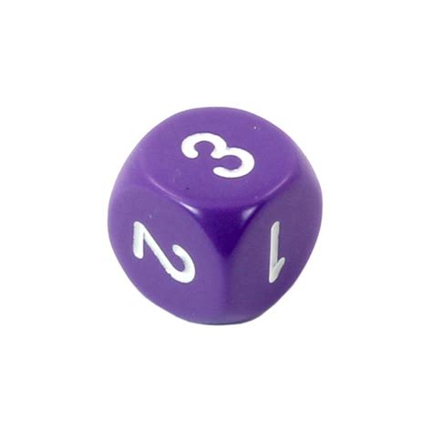 Opaque 16mm D3 Purple White Xq0307 Chessex Snydepels