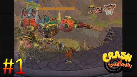Crash Twinsanity Dr Cortex And Mecha Bandicoot Boss Fight Youtube