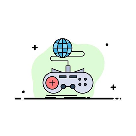 Game Gaming Internet Multiplayer Online Flat Color Icon Vector 19175705 Vector Art At Vecteezy
