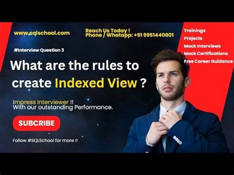 sai phanindra on linkedin what are the rules for creating indexed view