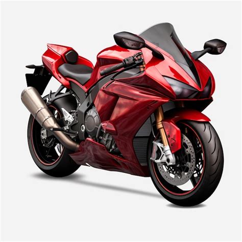 Premium Ai Image Red Heavy Bike