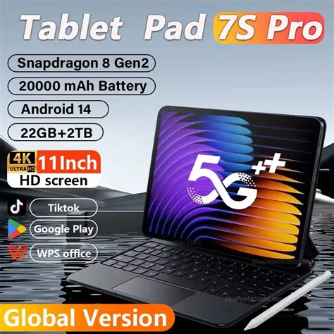 Планшет Pad 7S Pro 22 ГБ + 2 ТБ Snapdragon 8 Gen 2 11 дюймов Android 14 ...