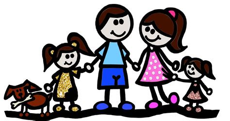 Familia Papa Mama Hijo Hija Dibujo