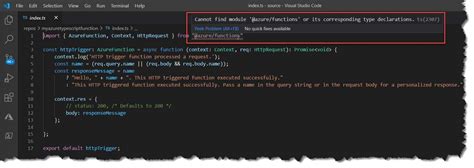 Cannot Find Module Azure Functions Or Its Corresponding Type Declarations Azure Lessons