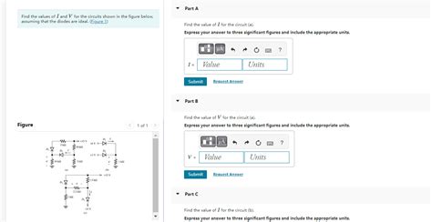 [solved] part a find the values of i and v for the circuits shown in