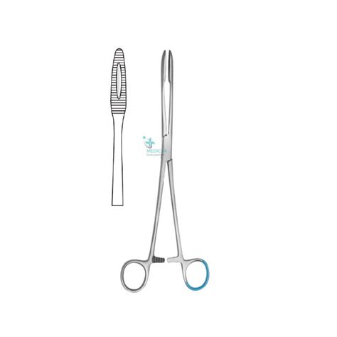 Single Use Surgical Sponge Forceps Straight With Raquet 20cm
