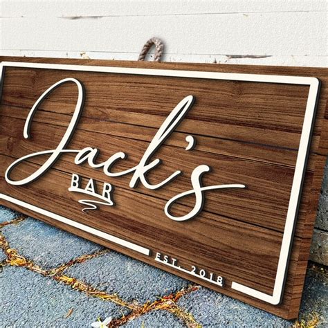 Personalized Bar Signs Etsy