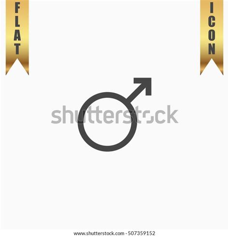 Male Sex Icon Flat Icon Vector Stock Vector Royalty Free Shutterstock
