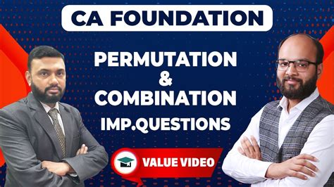 Permutation And Combination Important Questions Ca Foundation Maths Ca Foundation Revision