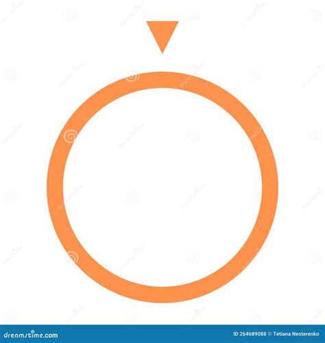 Orange Empty Circle Vector Design Element Stock Vector Illustration Of Abstract Simple 264689088