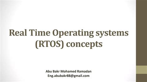 Real Time Operating Systems Rtos Concepts 1 Pptx