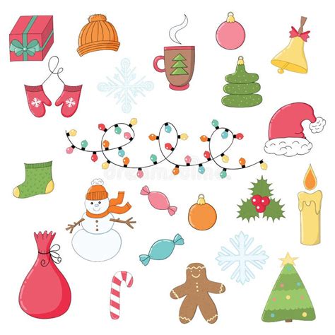 Christmas Cute Things And Characters Stock Vector Illustration Of Bell Christmas 102788514