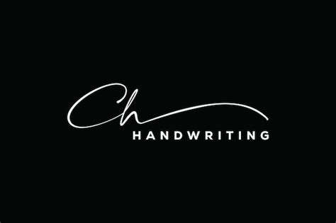Premium Vector Ch Initials Handwriting Signature Logo Ch Letter Real