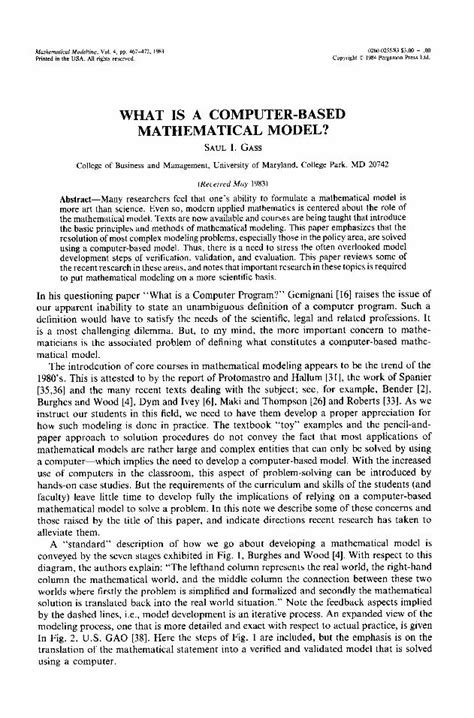 pdf what is a computer based mathematical model dokumen tips