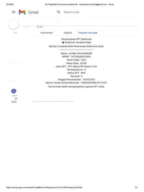 E Filing Bukti Penerimaan Elektronik Feb Pdf