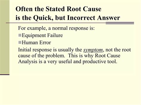 Root Cause Analysis Ppt