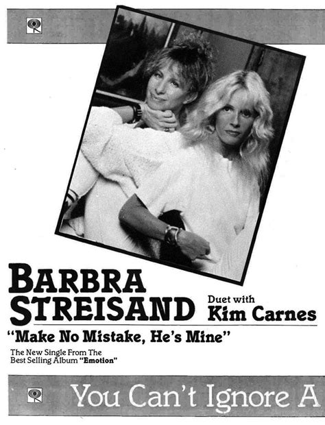 Barbra Archives Singles Kim Carnes Duet Make No Mistake Hes Mine