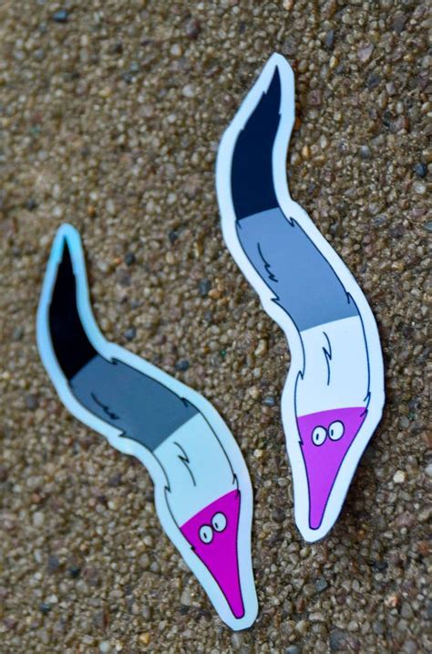 Asexual Pride Worm On A String Sticker Matte Holographic Etsy