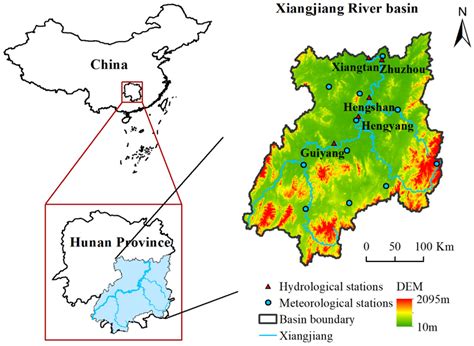 Map Of The Xiangjiang River Basin Xjrb Including The Location