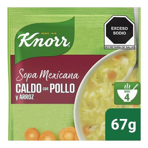 Sopa Knorr Mexicana Caldo Con Pollo Y Arroz 67 G Walmart