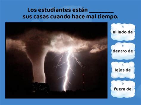 Preposiciones De Lugar Fotos Quiz แบบทดสอบ