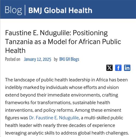 Faraan Rahim On Linkedin Dr Faustine E Ndugulile The Director Elect Of The World Health…