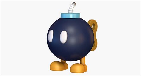 Bob Omb Bomb Super Mario Assets 3d Model 34 C4d Fbx Obj Free3d