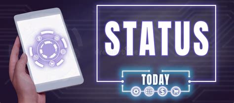 Inspiration Showing Sign Status Concept Meaning Situation At A Particular Time During A Process