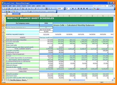 Formatting Excel Spreadsheet Intended For 18 Balance Sheet Excel