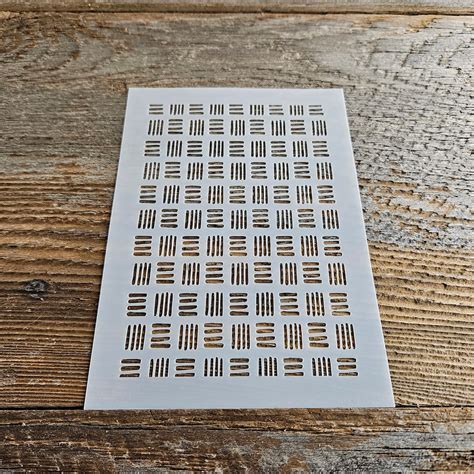 Four Lines Pattern Stencil Mixed Media Art Supply Gel Plate Printing