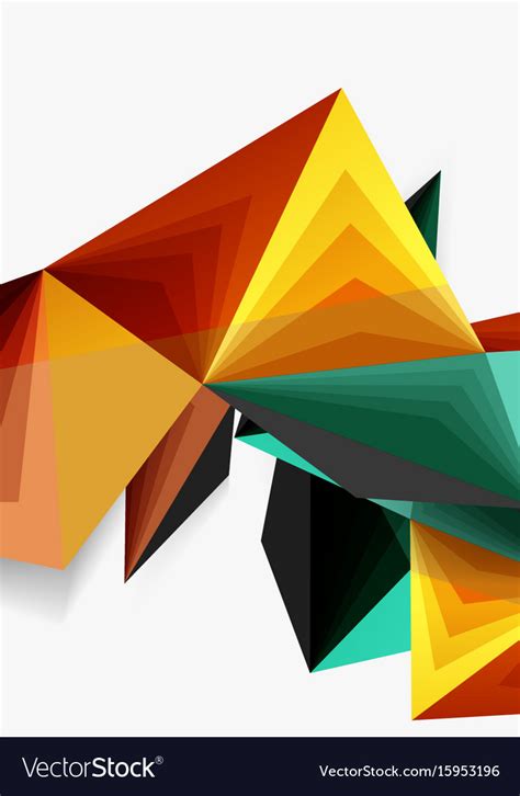 Low Poly Style 3d Triangle Line Royalty Free Vector Image