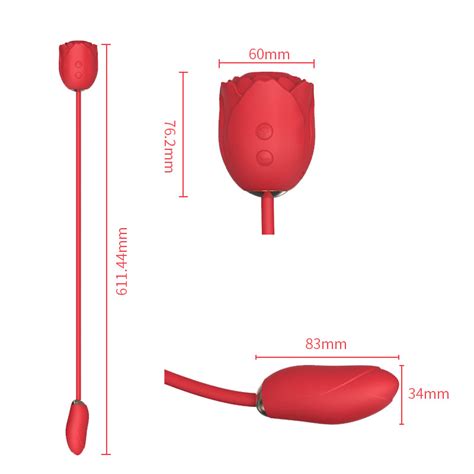 Women Electric Massager Sucking Vibration Wireless Wand Massager Rose