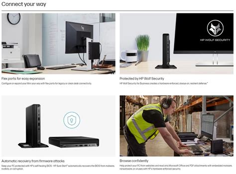 Hp Pro Mini G Desktop Pc Intel I T Gb Gb Ssd Win Pro Uhd Graphics Gbe