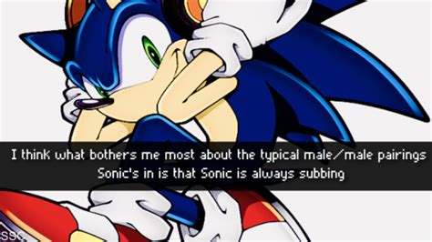 I Think What Bothers Me Most About The Typical Male Male Pairings Sonics In Sonadow Sonourge