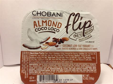 Crazy Food Dude Review Chobani Flip Almond Coco Loco Greek Yogurt