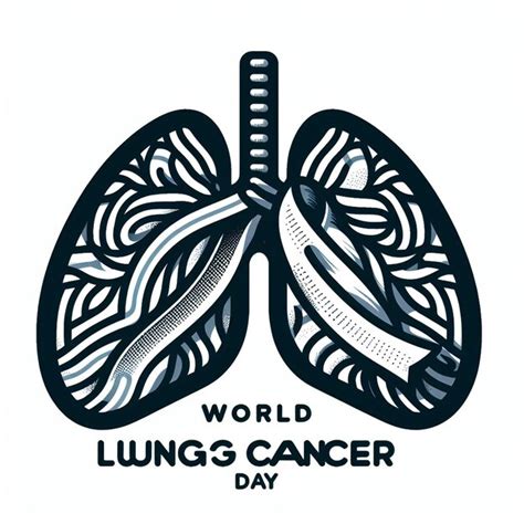 Premium Photo World Lung Cancer Day Poster Design With Lung And