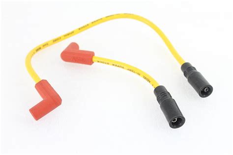 Accel 8mm Ss Spiral Core Ignition Wire Set Yellow From K And G Cycles
